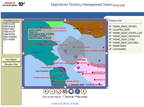 Mapviewer Sample Screen Shots