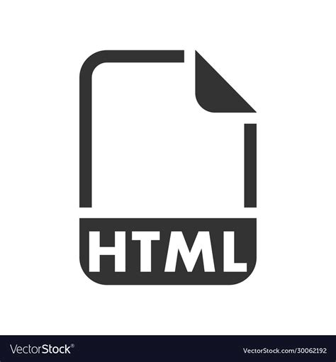 Html File Format Icon Royalty Free Vector Image