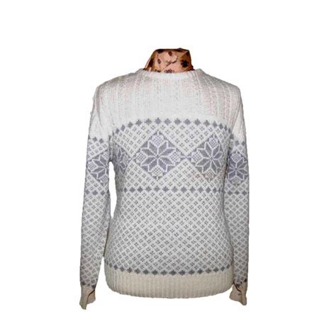 90s Mens Snowflake Jumper Blue 17 Vintage Clothing