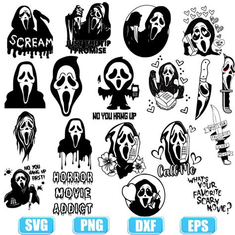 Ghostface Scream Svgscream Svgghost Face Svgghostface Svg Inspire