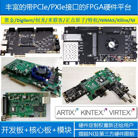 labview my fpga pcie pro4：artix7 kintex7 摆脱ni硬件限制 不限制芯片封装和引脚数量 软件工具包