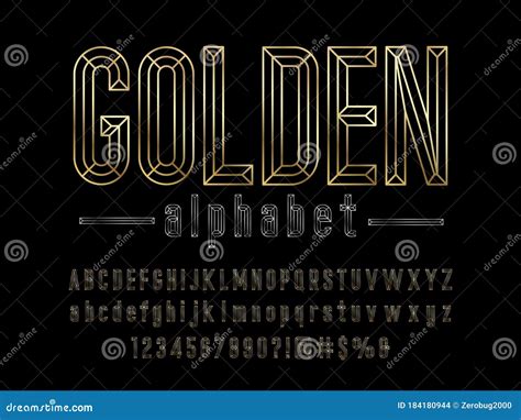 Chisel Font Stock Vector Illustration Of Carved Sans 184180944