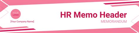 Free HR Memo Header Template To Edit Online