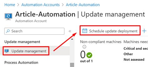 Schedule An Update With Azure Automation Update Management