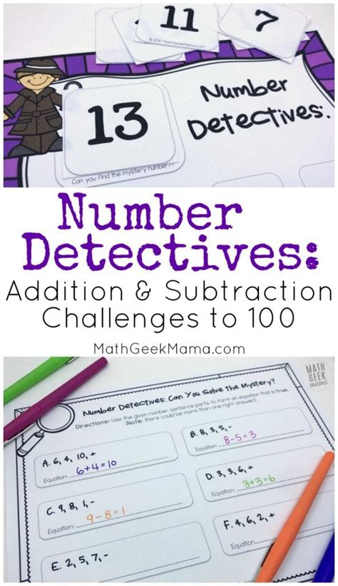 Number Detectives Addition And Subtraction Challenge Problems