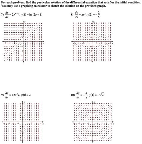 solved for each problem find the particular solution of the