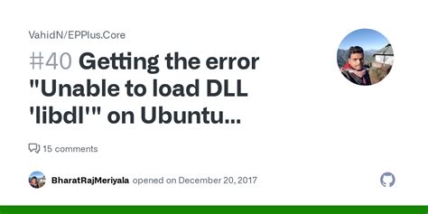 Getting The Error Unable To Load DLL Libdl On Ubuntu Docker Container With Container Image