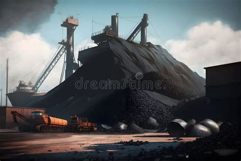 Mining And Transportation Of Coal Neural Network Ai Generated Stock