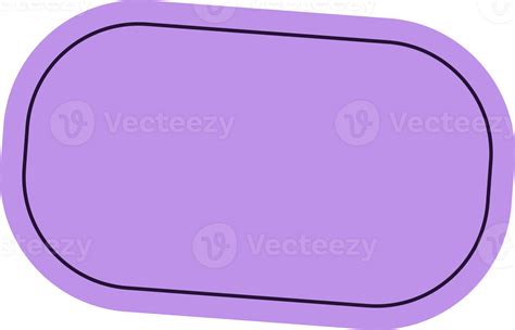 A Purple Rectangle With A Black Border 53947778 Png