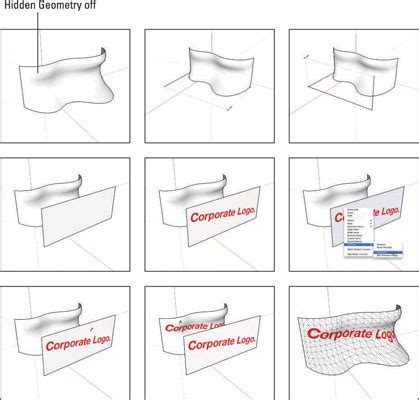 SketchUp S Projected Texture Method Of Adding Texture To Curves Dummies