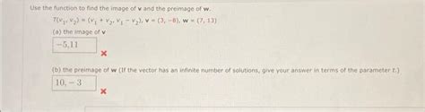 solved use the function to find the image of v and the