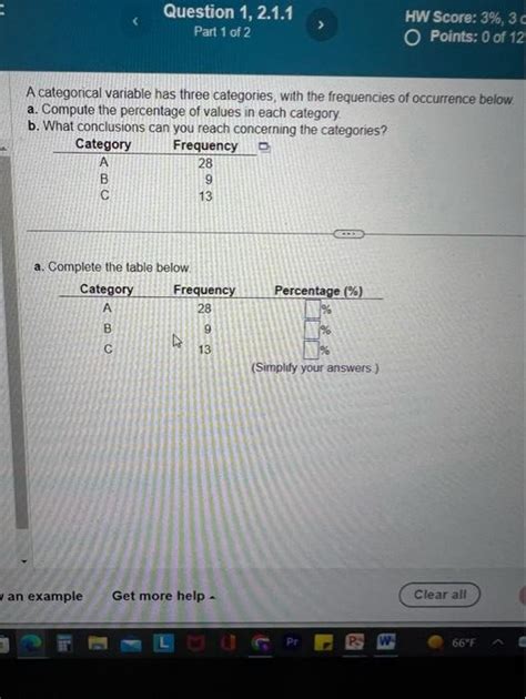 Solved A Categorical Variable Has Three Categories With The Chegg