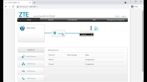 Web Admin Interface Of The Hyperoptic Zte Zxhn H298a Router 50 Off