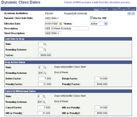 Creating Dynamic Class Date Rules
