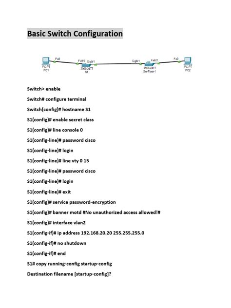 basic switch configuration pdf