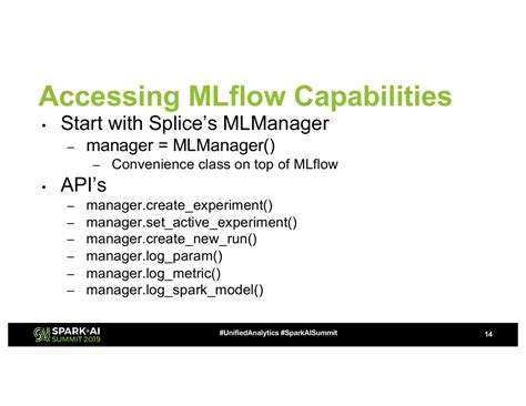 Splice Machines Use Of Apache Spark And Mlflow