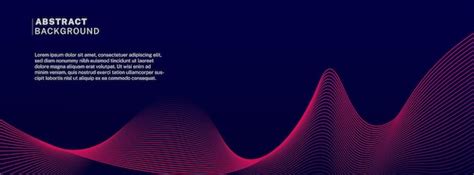 Premium Vector Abstract Glowing Wave Lines On Dark Blue Background Dynamic Wave Pattern Modern