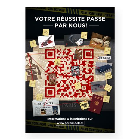 qr code crime scene on behance