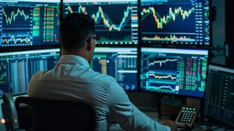 Premium Photo A Trader Analyzing Stock Market Graphs And Charts On