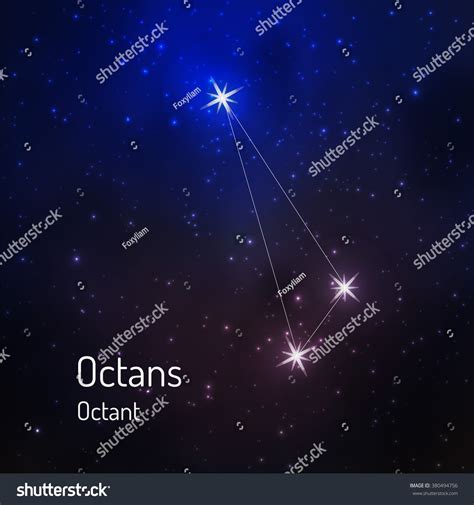 Octans Octant Constellation Night Starry Sky Vector De Stock Libre De Regalías 380494756 Octans Octant Constellation Night Starry Sky Vector De Stock Libre De Regalías 380494756
