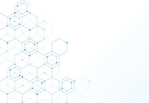 Abstract Hexagonal Molecular Structures In Technology Background And Science Style Medical