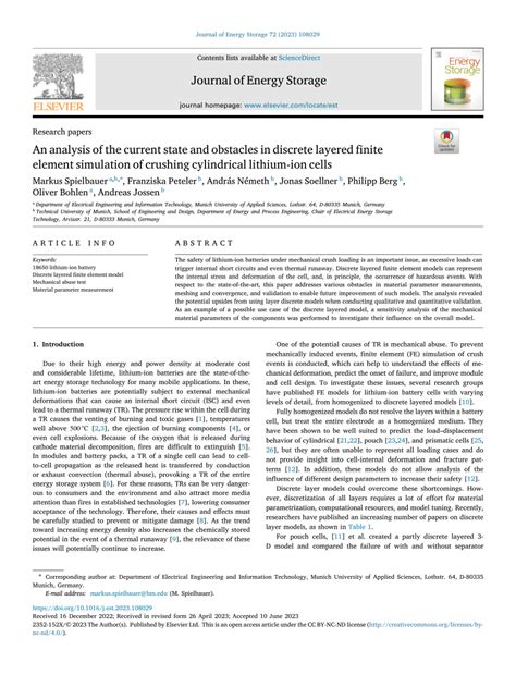 Pdf An Analysis Of The Current State And Obstacles In Discrete Layered Finite Element