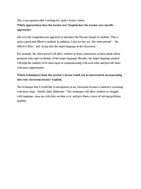 Observation Reflection Pdf