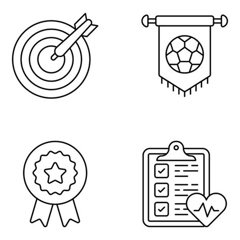 Premium Vector Pack Of Games Accessories Line Icons