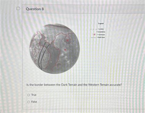 Solved Betwert Is The Border Between The Dark Terrain And