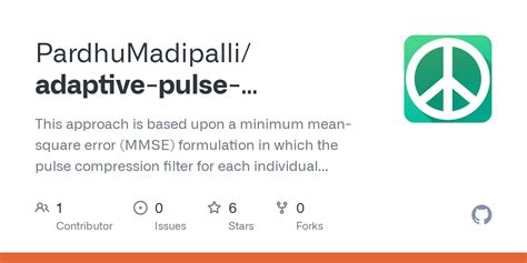 Github Pardhumadipalliadaptive Pulse Compression Via Mmse Estimation
