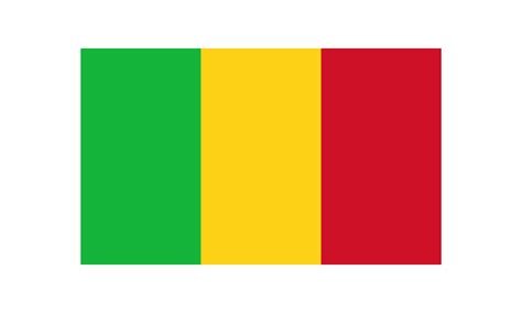 The National Flag Of Mali With Official Color And Proportion