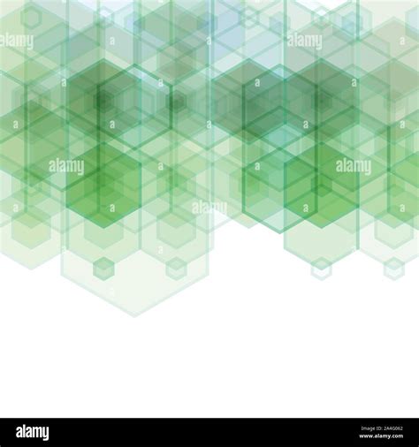 Vector Abstract Geometric Background Template Brochure Design Green Hexagon Shape Stock Vector