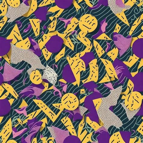 Premium Photo Memphis Patterns