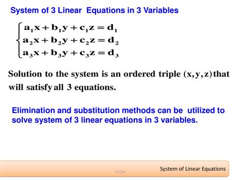 SYSTEM OF LINEAR EQUATIONS - ppt download