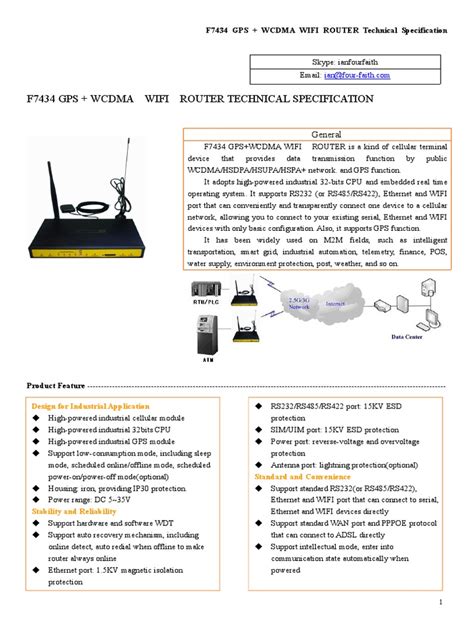 F7434 Gps Wcdma Wifi Router Specification Pdf High Speed Packet Access Wi Fi