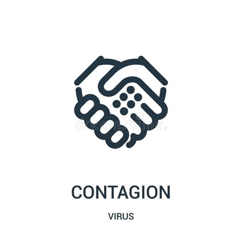 Contagion Icon Vector From Virus Collection Thin Line Contagion Outline Icon Vector