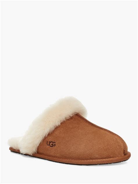 Ugg Scuffette Sheepskin And Suede Slippers Chestnut