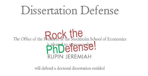Phd Defense The Final Battle
