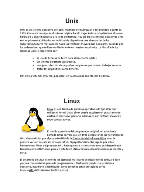 unix pdf distribución de linux software libre