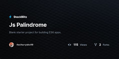 Js Palindrome Stackblitz