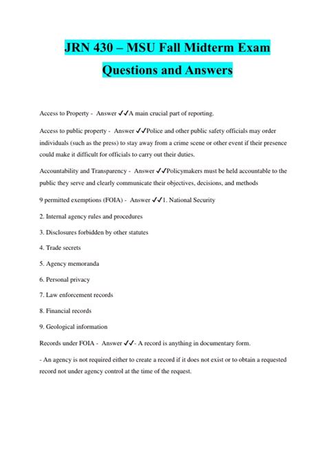 jrn 430 msu fall midterm exam questions and answers jrn 430 stuvia us