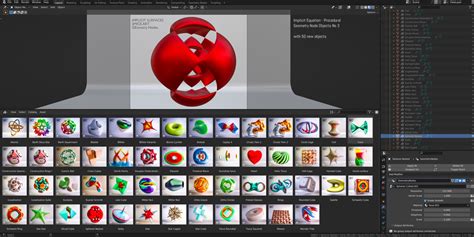 Implicit Equation Procedural Geometry Node Objects Superhive
