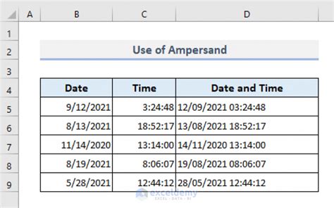 Concatenate Date And Time In Excel Formulas ExcelDemy