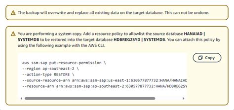 perform cross region cross account backup and restore of sap hana