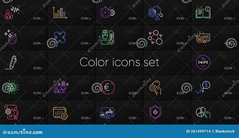Set Of Cogwheel Timer Medical Shield And Integrity Line Icons For Design Vector Stock