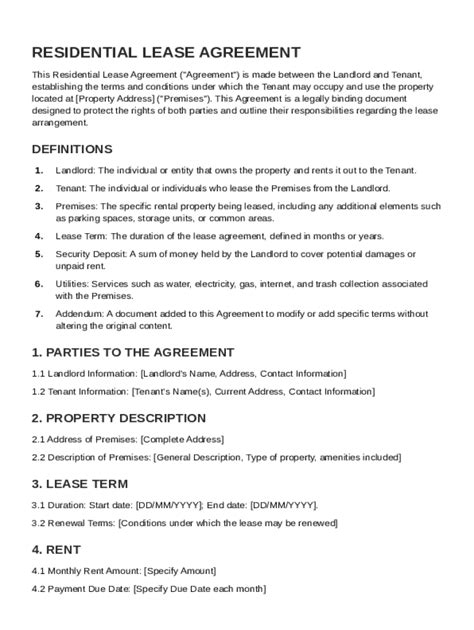 Lease Editable Agreement Template Fill Out And Sign Online Dochub