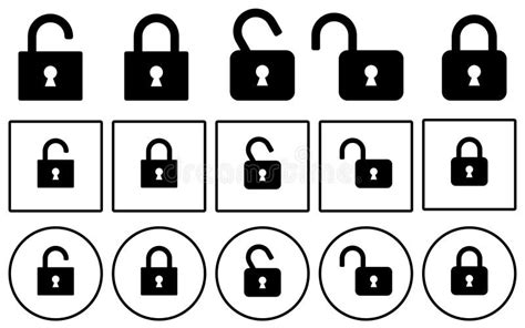 Lock Icon Safety Security Save Confidential Secret Private Web Buttons Collection Protection