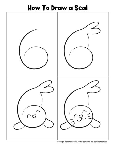How To Draw A Seal With Printable Guide