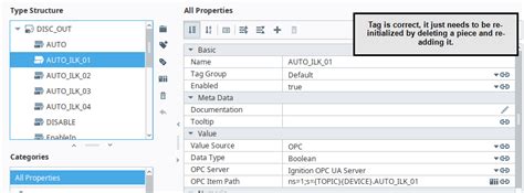 Importing A Tag To Convert It Into A Udt Binding Opc Item Path Not