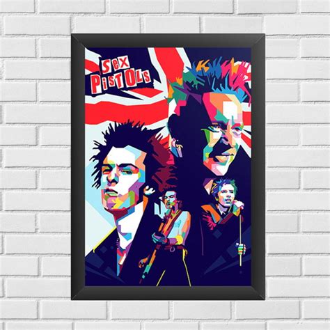 Quadro Decorativo A4 Sex Pistols Rock Roll Elo7